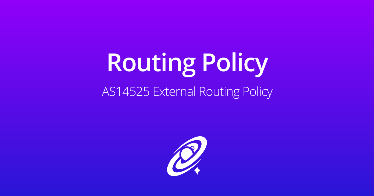 Routing Policy | Stellar